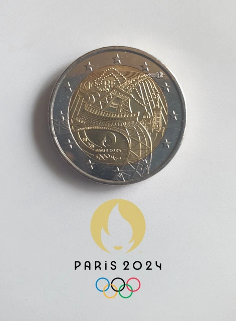 PIÈCE DE 2 euros Commémorative des JO 2024 Flamme Olympique EUR 190,00 - PicClick FR